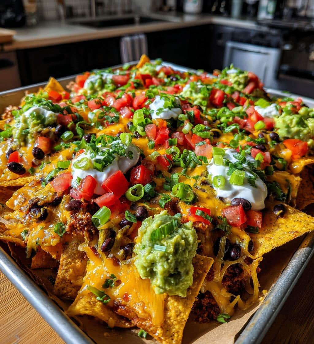 Delicious Super Nacho Platter for Cozy Gatherings